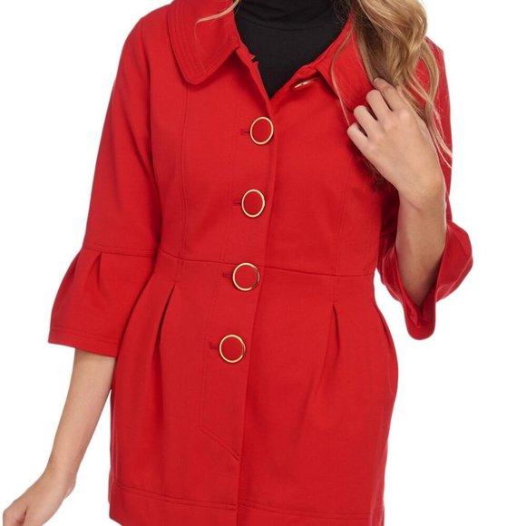 Eden Court | Jackets & Coats | Nwt Eden Court Bell Sleeve Trench Coat ...